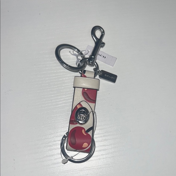 Coach | Accessories | Coach Cherry Red And Cream Keychain | Poshmark